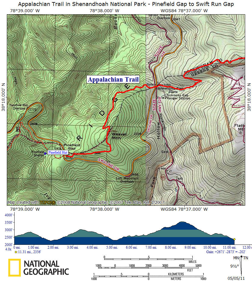 AT in SNP - Pinefield Gap to Swift Run Gap