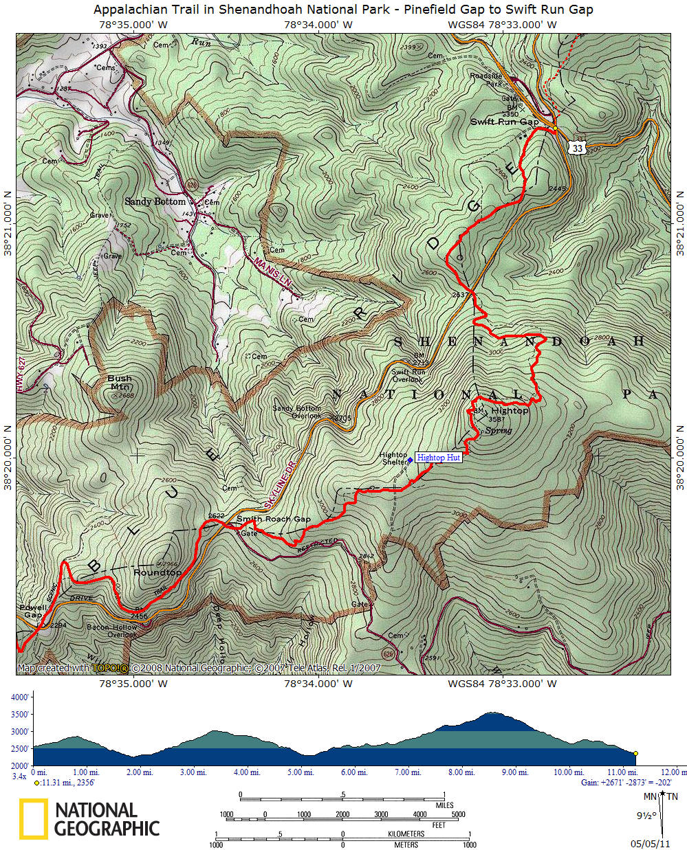 AT in SNP - Pinefield Gap to Swift Run Gap