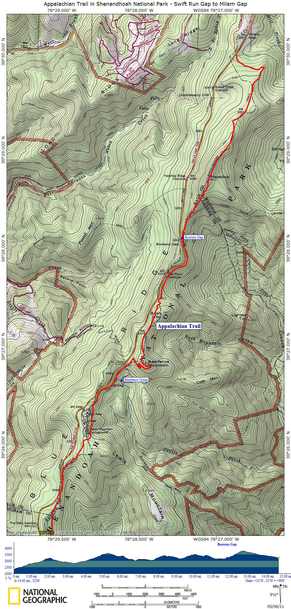 AT in SNP: Swift Run Gap to Milam Gap